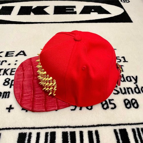 Michael Sa | Accessories | 85 Custom Red Croc Skin Strapback Hat | Poshmark